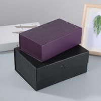 China Custom Large Black Rigid One-Piece Foldable Flip-Top Gift Box for Big-Size Gifts 40x30x20 cm for sale