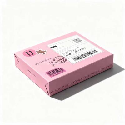 China Customizable Pink 4 Compartment Cosmetic Gift Box for Nail Polish Manicure Tool Packaging Rigid Paperboard for sale