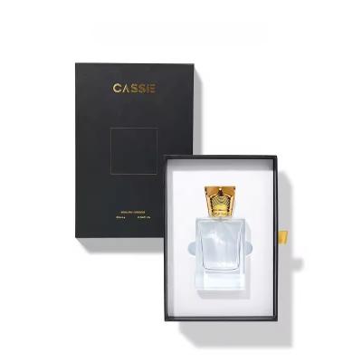 China Custom Drawer Style Perfume Gift Boxes Luxury Cosmetic Packaging 400gsm 700gsm Rigid Paperboard with Logo Printing for sale