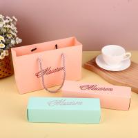 China Custom Macaron Pastry Packaging Set Premium Paper Gift Bag Box Bulk for Bakery Gifting for sale