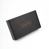 China Custom Flat Pack Black Roll End Tuck Front Corrugated Mailer Box with Logo for sale