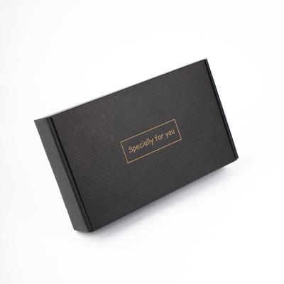 China Custom Flat Pack Black Roll End Tuck Front Corrugated Mailer Box with Logo for sale