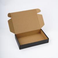 China Custom Flat Pack Black Roll End Tuck Front Corrugated Mailer Box with Logo for sale