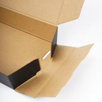 China Custom Flat Pack Black Roll End Tuck Front Corrugated Mailer Box with Logo for sale
