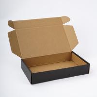 China Custom Flat Pack Black Roll End Tuck Front Corrugated Mailer Box with Logo for sale