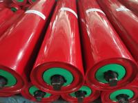 China Carbon Steel Belt Conveyor Roller 206 Bearing 89mm to 219mm Diameter for sale
