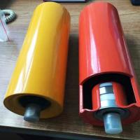 China 102mm Belt Conveyor Roller Steel Idler 150-3500mm Length CEMA Standard for sale