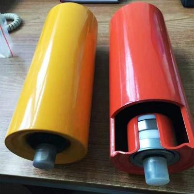 China 102mm Belt Conveyor Roller Steel Idler 150-3500mm Length CEMA Standard for sale