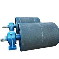 China ASTM 1250mm Conveyor Belt Drive Pulley With Herringbone Lagging for sale