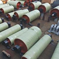 China BV 3000mm Ceramic Lagging Conveyor Pulley Q245 Multi Labyrinth Seal for sale