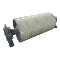 China Rubber Coated Conveyor Drive Pulley 6205 6306 Bearing Diamond Groove Lagging 500mm-2000mm for sale