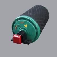 China Diamond Rubber Motorized Conveyor Pulley For Harbor Screening Mining for sale