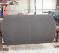 China Smooth Surface 630mm Rubber Lagging Conveyor Pulleys High Safety Factor for sale
