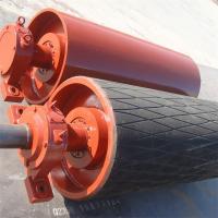 China Diamond Grooved Rubber Lagging Pulley 65 Shore A Ceramic Customizable for Conveyor Belt Systems for sale