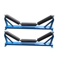 China Q235 Steel Conveyor Belt Idlers 108mm Self-Aligning Carrying Roller for Bulk Material Handling for sale