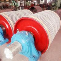 China Ceramic Lagging Conveyor Drum Pulley Waterproof Lagged Pulley for sale
