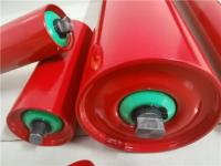China 30 Degree Galvanized 133mm Conveyor Steel Rollers With Bearings for sale