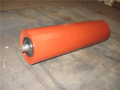 China Labyrinth Sealing Conveyor Carrier Roller C45 Printing Rubber Roller for sale