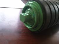 China 143mm Diameter Conveyor Troughing Rollers with Rubber Lagging Heavy Duty 30mm Shaft for sale