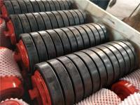 China Rubber Lined Conveyor Impact Roller 89mm to 219mm DIN S235JR for Coal Mining for sale