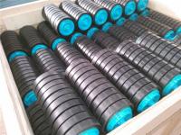 China 200kg Rubber Coated Conveyor Impact Roller Conveyor Transmission for sale