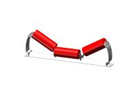 China Equal Troughing 20 Degree Carrier Idler TD75 Heavy Duty Steel Rollers for sale