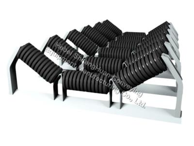 China Powder Coating 45kw DT II Transition Idlers Belt Conveyor 89mm 194mm for sale