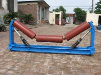 China Carbon Steel Q345B Garland Idlers Belt Conveyor 76-219mm Baked Painting for sale