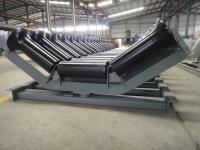 China Anti Alkaline Rubber Coated Conveyor Drive Rollers 108mm Diameter Troughing Idler for sale