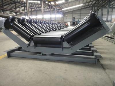 China Anti Alkaline Rubber Coated Conveyor Drive Rollers 108mm Diameter Troughing Idler for sale
