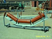 China Anti Alkaline Rubber Coated Conveyor Drive Rollers 108mm Diameter Troughing Idler for sale