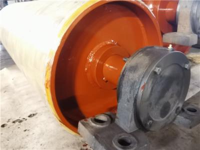 China Rubber Coated 6308 LYC Bend Pulley Carbon Steel Double Sealed Bearing 500mm Belt Width for sale