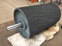 China Mining 600mm Conveyor Drum Pulley Ceramic Rubber Lagging Sheet MSHA Approved for sale