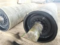 China Hot Vulcanised Conveyor Drum Pulley with Ceramic Rubber Lagging 162 Custom Belt Widths 600-2100mm for sale