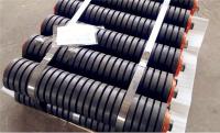 China Stone Mining Steel Rubber Disc Idler Impact Roller Conveyor for sale