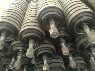 China Rubber Impact Resistant Conveyor Roller 50mm Length Heavy Duty Industrial Idler for sale