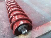 China Rubber Clean Disc 150mm Conveyor Return Roller For Conveyor Belts for sale