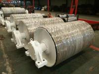 China Heavy Industry 1200mm Diameter Rubber Lagging Conveyor Belt Drive Pulley for sale