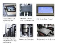 China Grey / White High Speed Paper Cup Machine , PLC Paper Cup Making Machine for sale