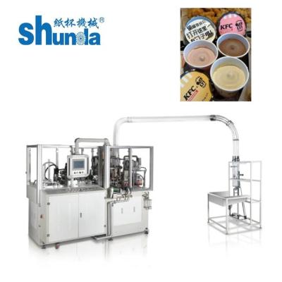 China High Speed Disposable Ice Cream Cup Making Machine Line With PLC Control And Hot Air System for sale