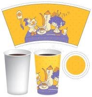 China Raw Material Printed And Cutted Paper Cup Sheet For Hot / Cold Drink Cup for sale