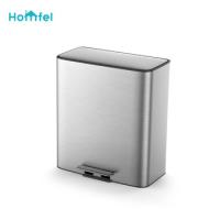 China Rectangular Foot Operated Trash Can With Inner Bucket , Home Kitchen Step Trash Can for sale