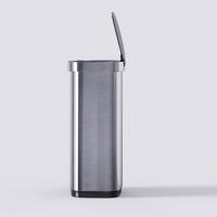 China Big Volume Steel Automatic Sensor Trash Bin Open Top Touchless Trash Can for sale