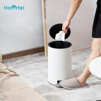 China Fingerprint Proof Pedal Trash Bin , Metal Kitchen Trash Can With Foot Pedal for sale
