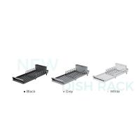 China Non Folding Adjustable Metal Wire Kitchen Dish Rack For Sustainable Utensils Storage for sale