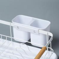 China Metal Kitchen Bowl Drying Dish Rack With Detachable Plastic Drip Tray Customized Logo for sale