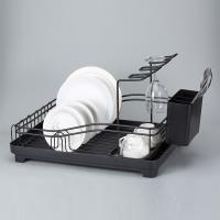 China Steel Adjustable Kitchen Dish Drainer Rack For Drying Dishes Custom Color for sale