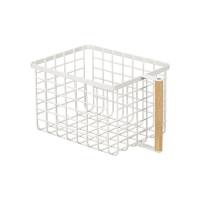 China Support Room Space Selection Modern Decorative Metal Table Organizer with Wood Handle for sale