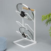 China Kitchen Metal Wall Drying Hook Pot Cover Cookware Cover Storage Holder Non-folding Rack for sale