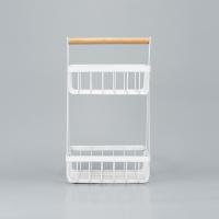 China Sustainable Fruit Bowl Bread Basket Kitchen Metal Wire Storage Rack 2 Tier for sale